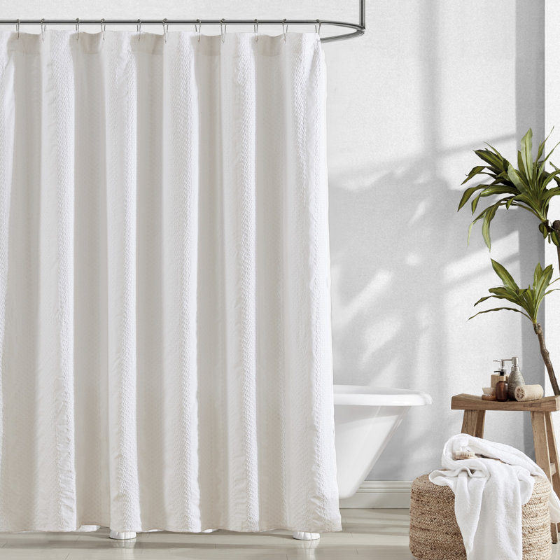 Gracie Oaks Ibtissem 100 Cotton Solid Color Single Shower Curtain